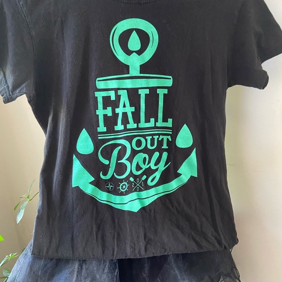 Tops | Fall Out Boy T Shirt And Band Bracelet | Poshmark